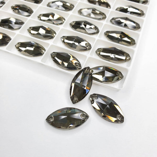 Black diamond NAVETTE high quality sewing crystal - VRISHAN