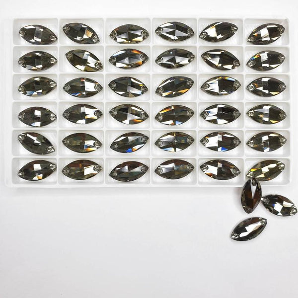 Black diamond NAVETTE high quality sewing crystal - VRISHAN